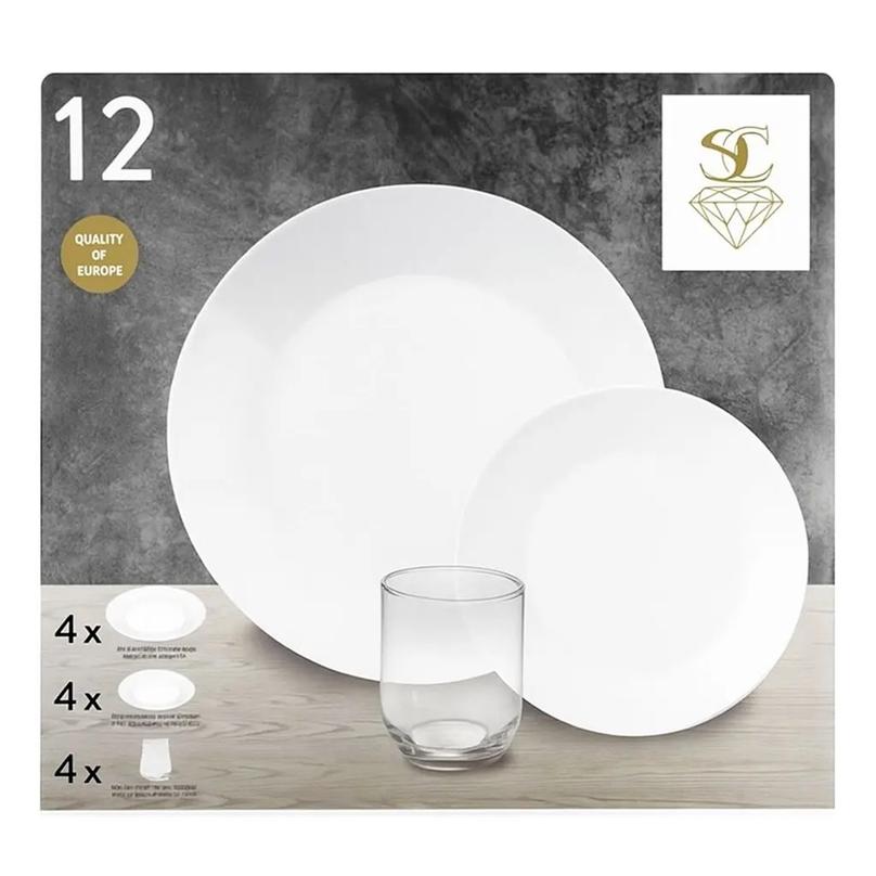 Empire Crystal Set tanjira sa čašama Pauline, 12 delova, Beli | Online ...